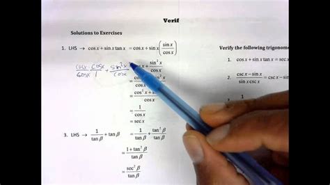 Verify Trig Identities Worksheet Inspirational Verifying Trigonometric Identities Vid1