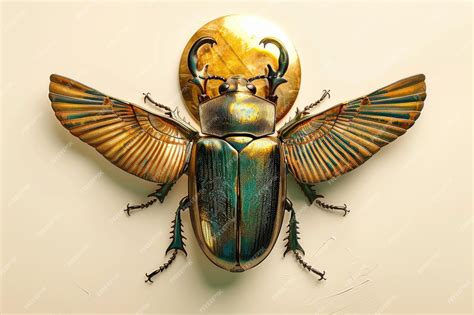 Premium Photo A Beetle With Wings On A White Wall Suitable For