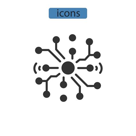 Neural Networks Icons Symbol Vector Elements For Infographic Web