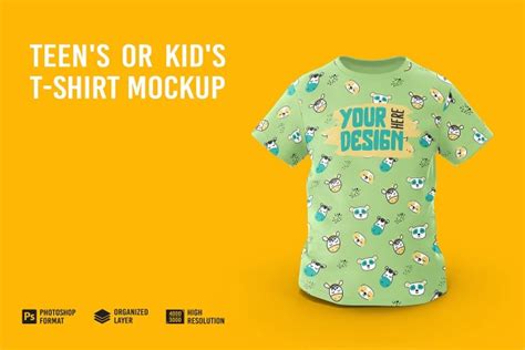 موکاپ تیشرت بچه گانه کد محصول 121916