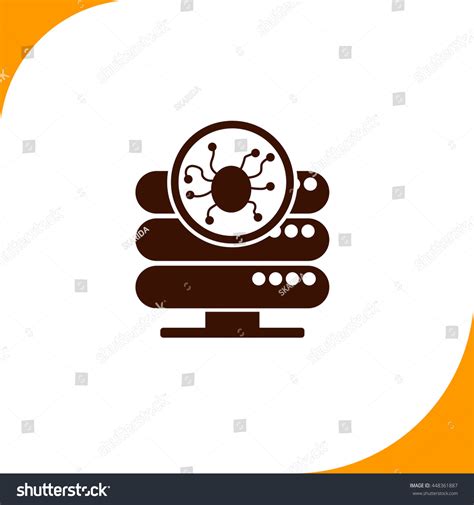 Server Infected By Malware Virus Sign Stock Vector Royalty Free