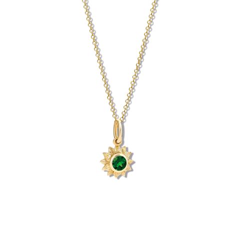 sunflower pendant yellow gold chrome diopside cassandra goad