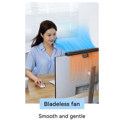 Baseus Refreshing Computer Monitor Clip On Fan Adjustable Speed