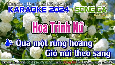 Hoa Trinh Nữ Karaoke Song Ca Dũng Trương Youtube