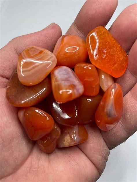Carnelian Rock Bouquet 20 Tumbled And Polished Stones Etsy