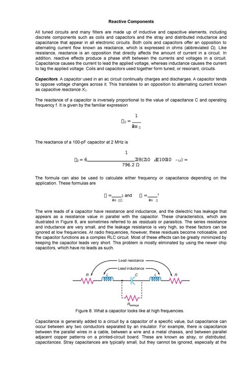 Reactive Components Both Coils And Capacitors Offer An Opposition To