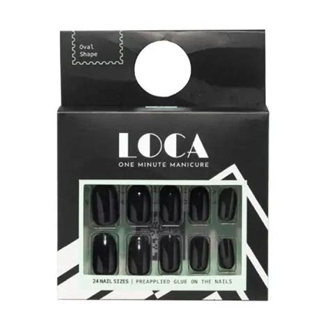 Lucca Artificial Nails Black Oval Shape 1 من صيدلية كوم