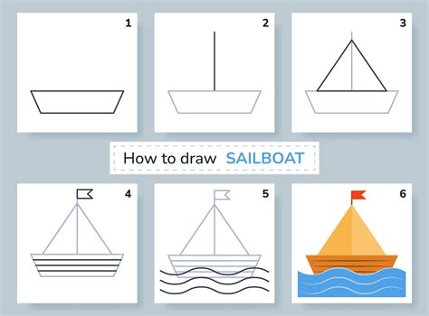 Drawing Tutorial How To Draw Sailboat Education And Activity Page For