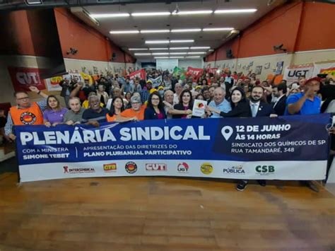 Simone Tebet Debate Plano Plurianual Com Centrais Sindicais Sindbrinq