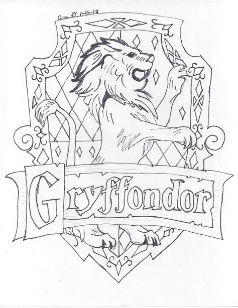 Hogwarts Houses Coloring Pages At Free Printable
