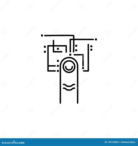 Access Authentication Biometric Digital Icon Element Of Future Pack