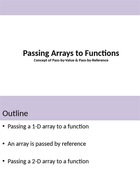 Passing Arrays To Functions Pdf Computer Programming Software Engineering