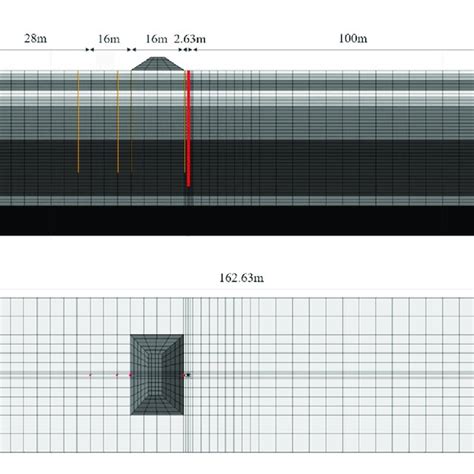 3d fdm model of the real field test a profile view b plan view