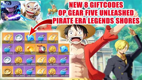 One Piece Gear Five Unleashed New 8 Giftcodes Pirate Era Legends