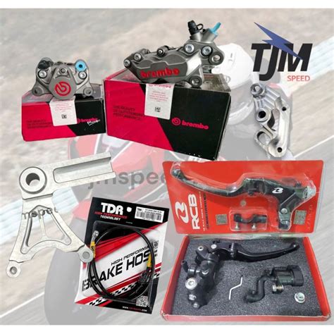 Jual Paket Brembo Rcb Ninja Rr Lengkap Selang Rem Dan Breket Shopee