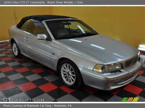 Mystic Silver Metallic 1999 Volvo C70 Lt Convertible Grey Interior