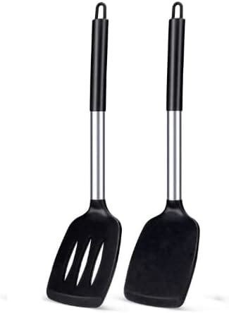 Vicloon Silicone Spatula 2 Pcs Silicone Solid Turner Non Stick