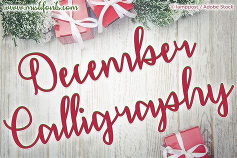 December Calligraphy Font Designed By Mistis Fonts