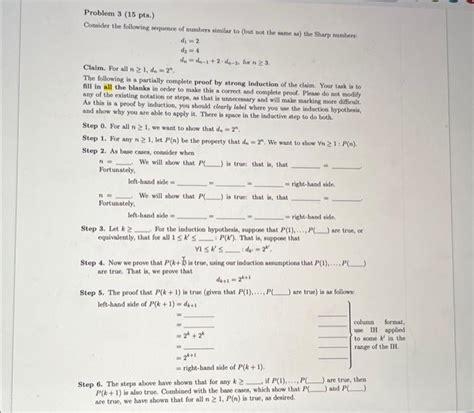 Solved Problem Pts Consider The Following Sequence Chegg