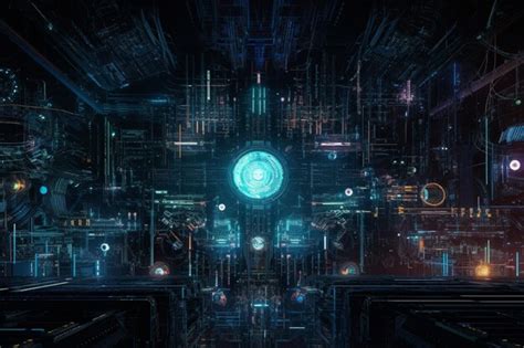Premium Photo Futuristic Integrated Microchip Circuit Board Texture