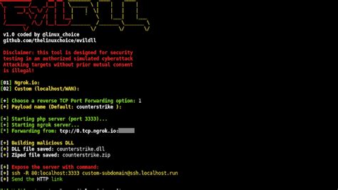EvilDLL Malicious DLL Reverse Shell Generator For DLL Hijacking