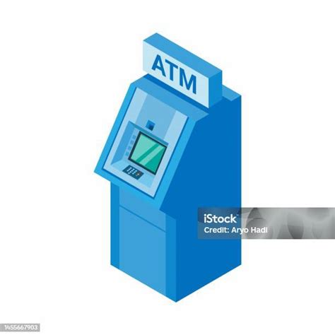 Atm 기계 은행 기호 아이소메트릭 그림 벡터 현금 자동 입출금기에 대한 스톡 벡터 아트 및 기타 이미지 현금 자동 입출금기