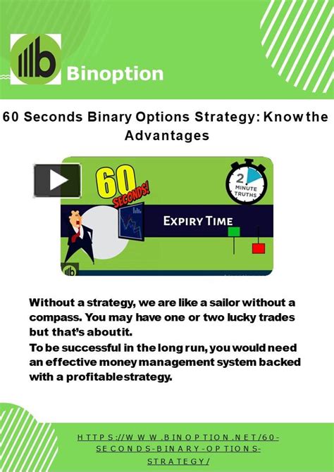 Ppt 60 Seconds Binary Options Strategy Know The Advantages