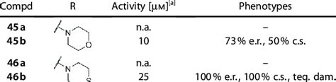 Phenotype Observation For Morpholine And Thiomorpholine De Rivatives Download Scientific Diagram