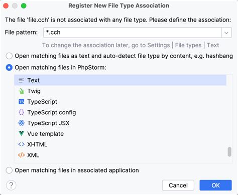 File Type Associations Phpstorm Documentation