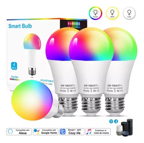 Focos Led Inteligente Alexa Rgb Wifi Regulable Multicolor Mercadolibre