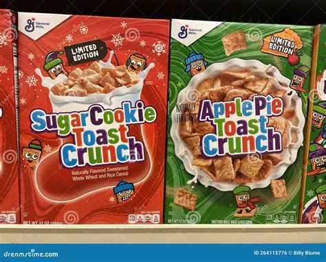 Holiday Cinnamon Toast Crunch Cereals On A Shelf Editorial Photo