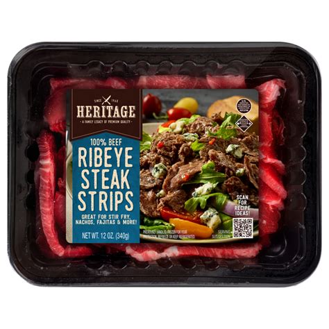 Save On Heritage Ribeye Steak Strips Order Online Delivery GIANT