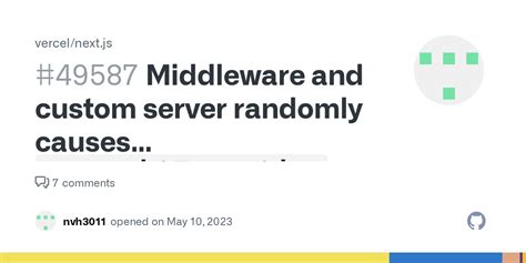 Middleware And Custom Server Randomly Causes `uncaughtexception` `error