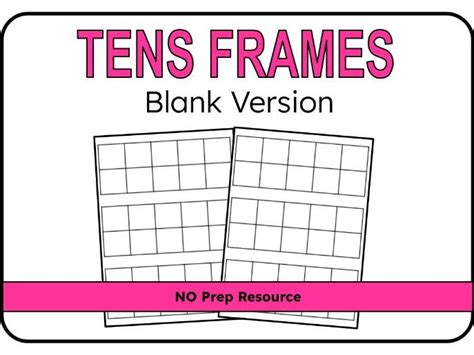 Blank Tens Frames Teaching Resources