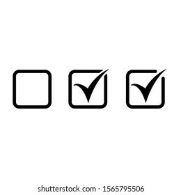 Vektor Stok Checkbox Set Blank Checked Checkbox Vector Tanpa Royalti Shutterstock