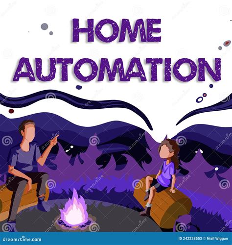 Sign Displaying Home Automation Word Written On Monitoring The