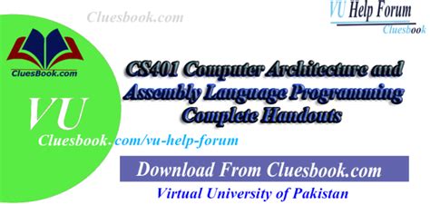Cs401 Computer Architecture And Assembly Language Programming Complete