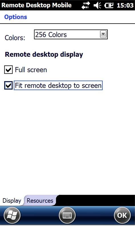 remote desktop mobile full screen