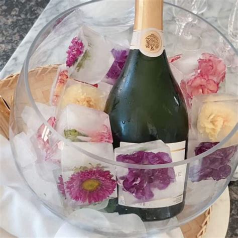Flower Ice Cubes For Entertaining Thoughtfully Simple