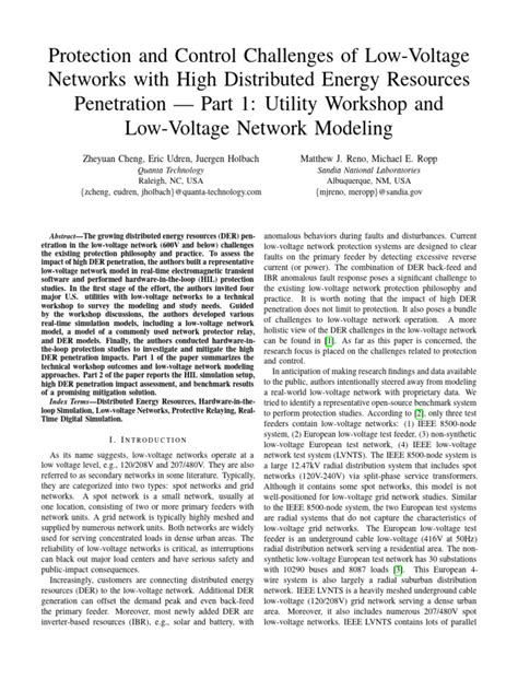 2 Part 1and2 Protection Challenges Of Low Voltage Networks With High Der Penetration0 Pdf