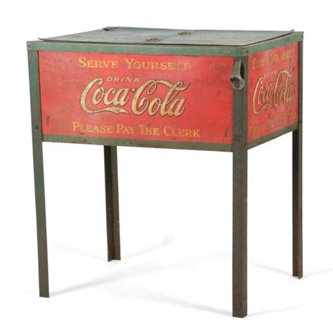 Coca Cola Glascock Style Cooler Value And Price Guide