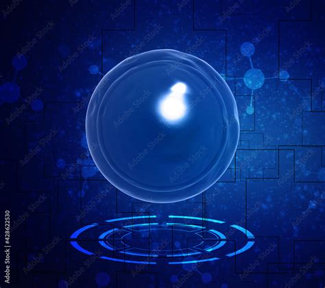 Cell D Rendering Cells Under Microscope Stock Illustration Adobe Stock