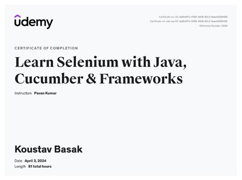 Cognizant Udemy Automationtesting Java Selenium Testng Koustav Basak