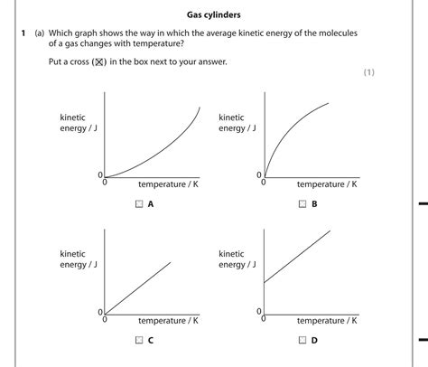 GCSE Edexcel Physics Kinetic Energy 1 A Which Graph Shows The Way
