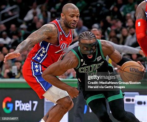 Jaylen Brown Of The Boston Celtics Gets Past Pj Tucker Of The News