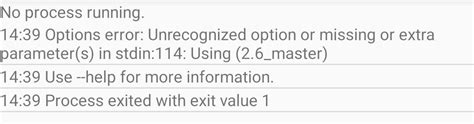 Cant Initiate Connection From Android App Options Error Stdin 114