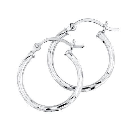 Hoop Earrings In Sterling Silver
