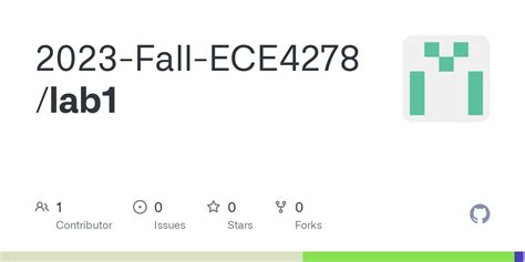 github 2023 fall ece4278 lab1