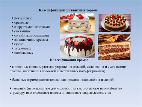 Технология приготовления бисквитных тортов Ассортимент и особенности