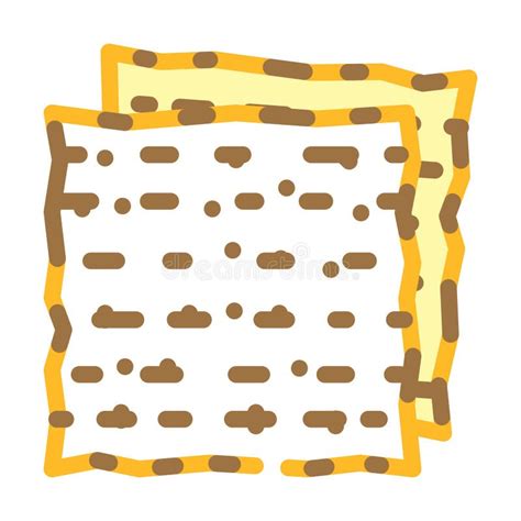 Passover Matzah Jewish Color Icon Vector Illustration Stock